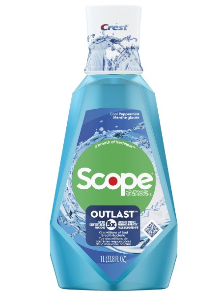 Ústna voda Crest Scope OUTLAST Cool Peppermint