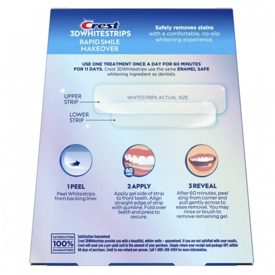 Bieliace pásiky Crest 3D Whitestrips RAPID SMILE MAKEOVER